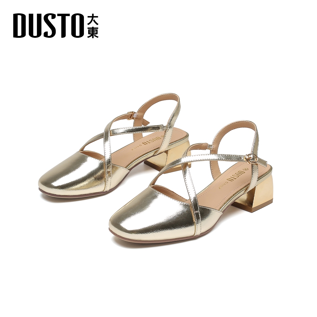 DUSTO รองเท้าแมรี่เจน สีเมทัลลิค ฤดูกาล2024 หัวตัดปลายมน ออกแบบทรงหน้า ...