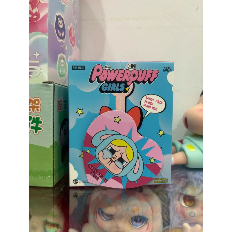 BUNNY BUBBLES POPMART พวงกุญแจ CRYBABY x Powerpuff Girl กระต่ายฟ้า (แกะ ...
