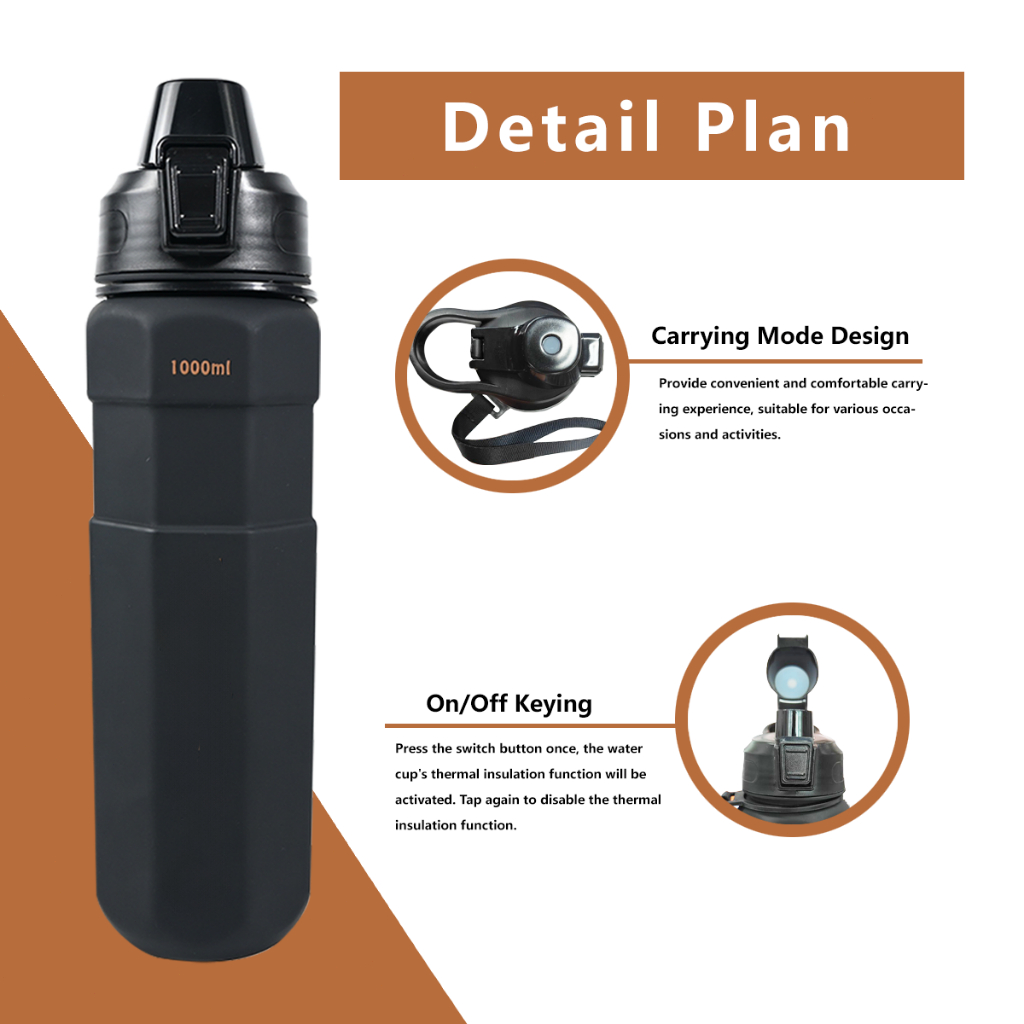 Aimway ขวดน้ำสำหรับกีฬา Outdoor ความจุขนาดใหญ่ 1000ML | Shopee Thailand