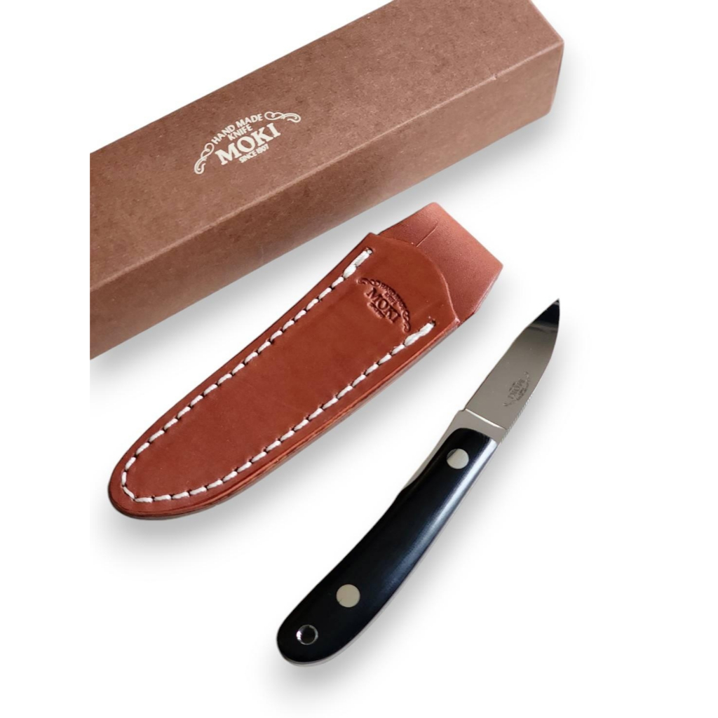 MOKI Banff Fixed Blade short Linen Micarta handle (มีดพับ) | Shopee ...