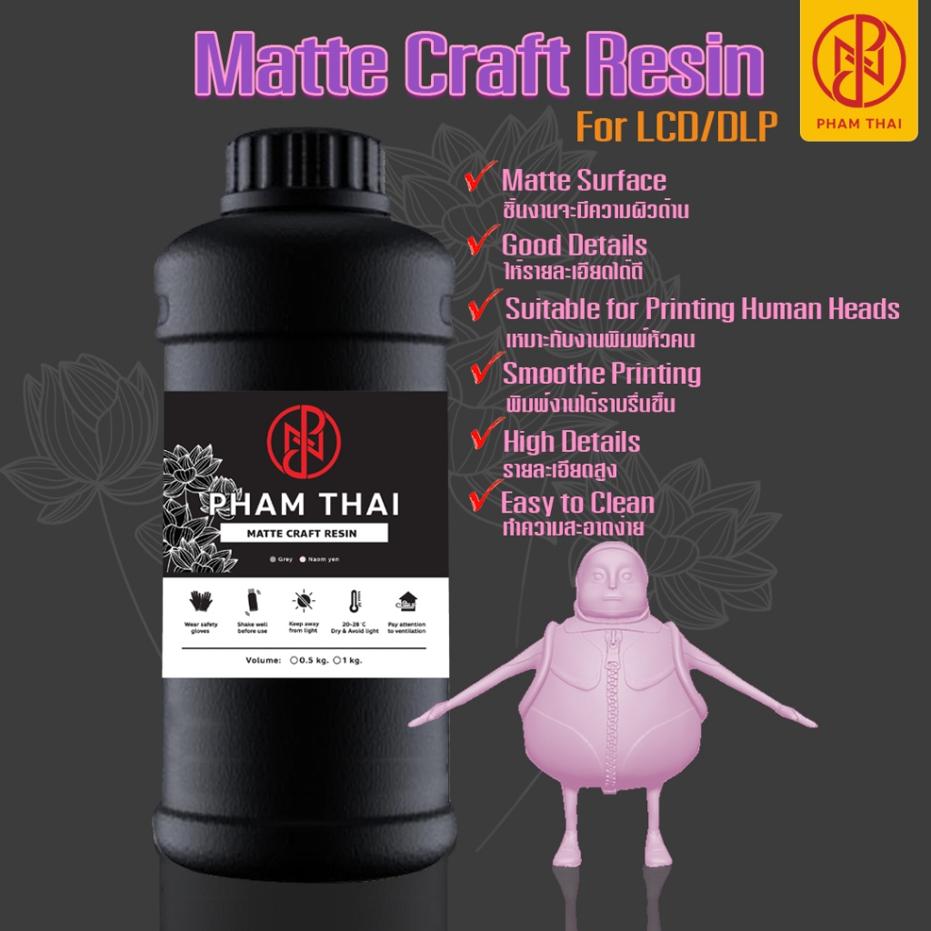 Pham Thai 3D Printer Resin: Matte Craft Resin.เรซิ่น, UV Resin ...