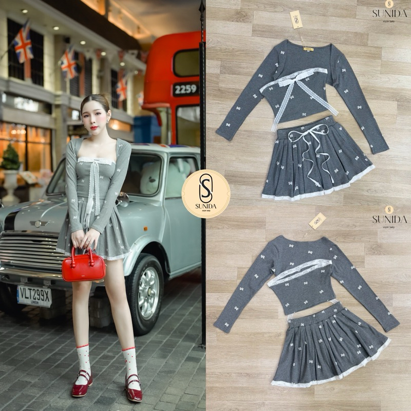 ชุดเซต 3 ชิ้น ชุดน่ารัก งานป้าย Sunida | Shopee Thailand