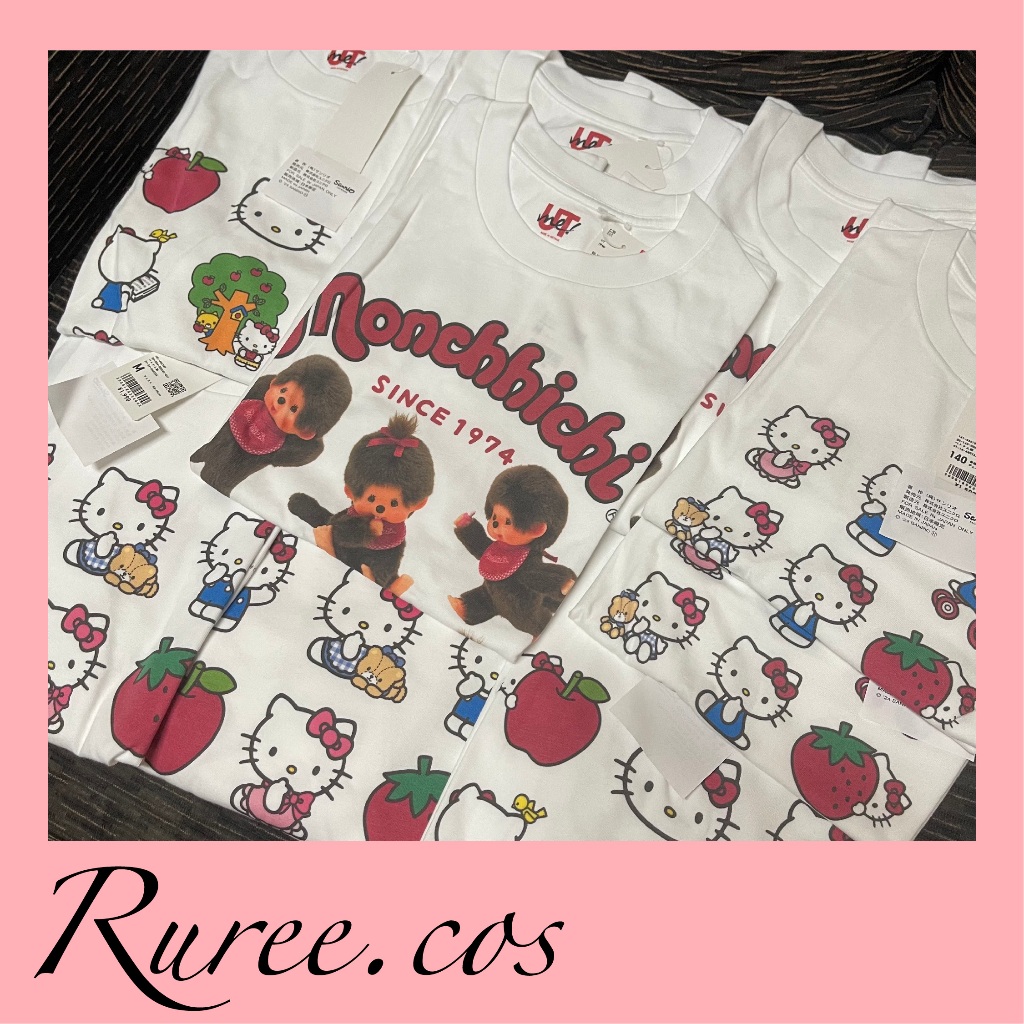 [พร้อมส่ง/ของแท้] Uniqlo UTME x Sanrio Hello Kitty & Monchhichi ...