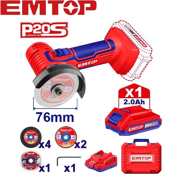 EMTOP เครื่องเจียร์ มินิ 3 นิ้ว ไร้สาย 20 โวลท์ รุ่นงานหนัก รุ่น ...
