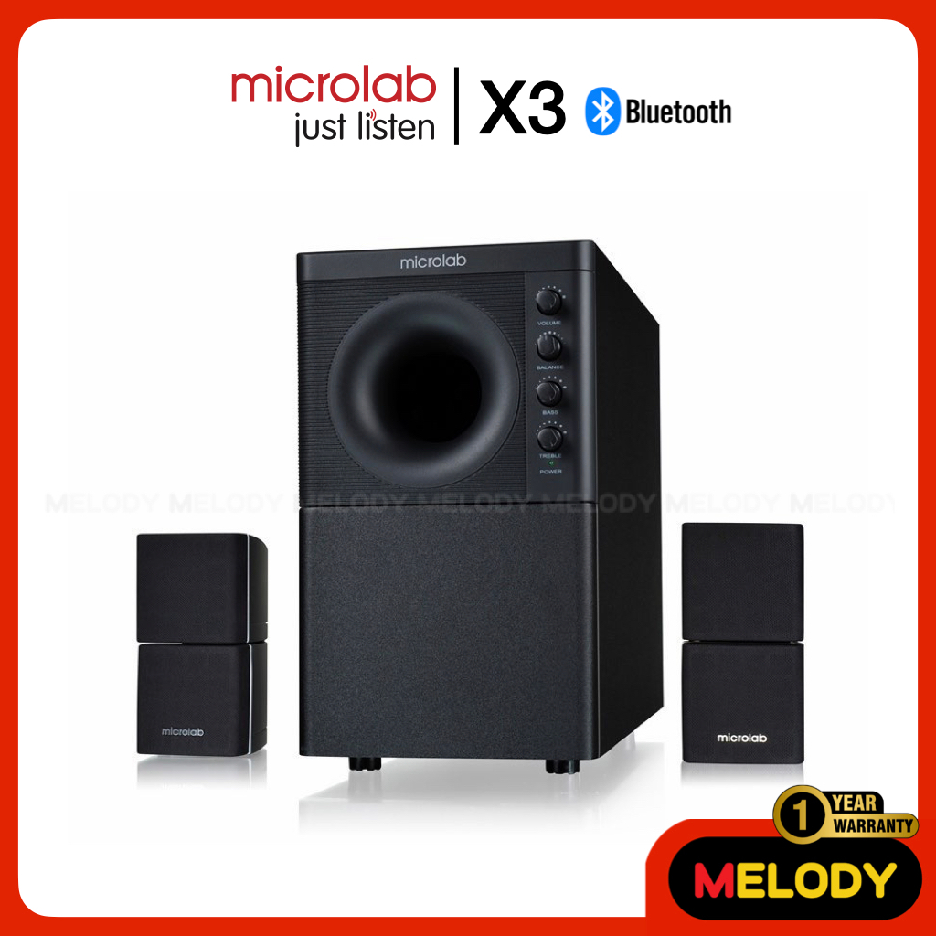 Microlab X3BT บลูทูธ สุดยอดพลังเสียงเบส 98w.RMS รับประกันศูนย์ microlab ...