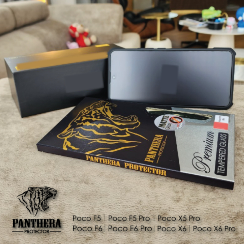 ฟิล์มกระจก ใช้กับ Xiaomi รุ่น Poco F5 / F5 Pro / X5 Pro / F6 / F6 Pro / X6 / X6 Pro PANTHERA ...