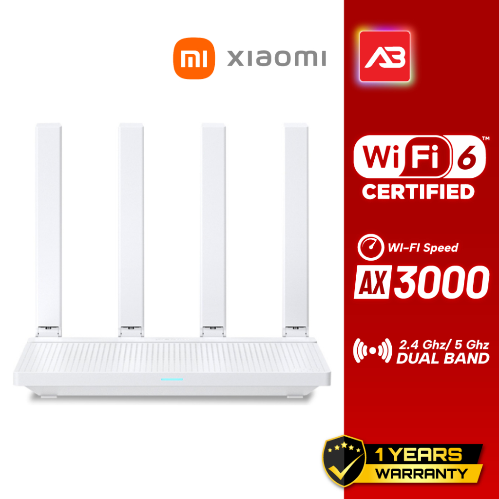 Xiaomi AX3000 WiFi Router รุ่น AX3000T(DVB4423GL) | Shopee Thailand