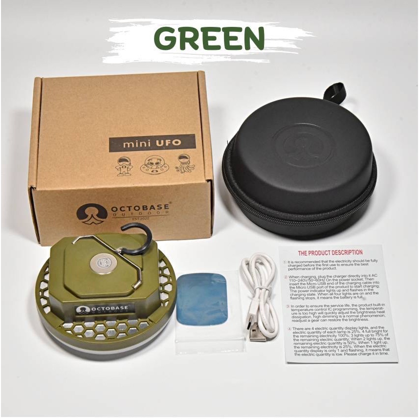 Octobase LED mini UFO green | Shopee Thailand