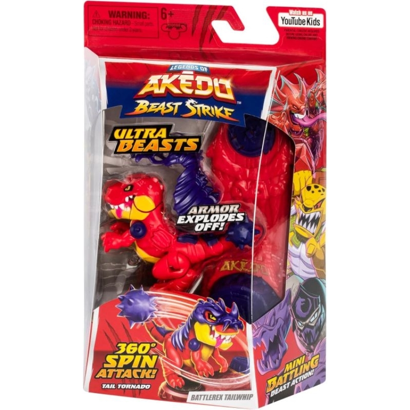 Legends of Akedo Beast Strike Ultra Beasts Battlerex Tailwhip Dinosaur ...