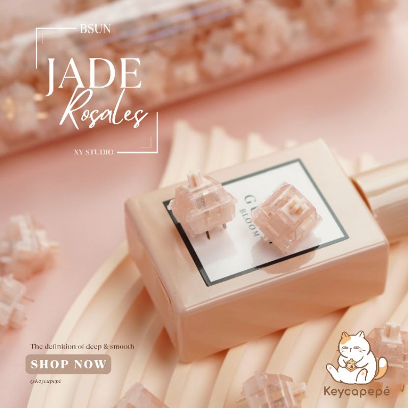 BSUN x XY Studio Jade Rosales linear switch (10ชิ้น) pre lubed สวิตช์คีย์บอร์ด mechanical 1 ...