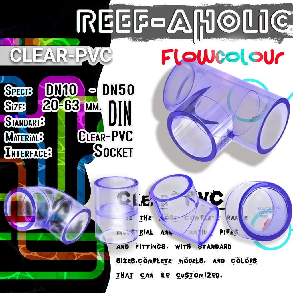 Reef-aholic อุปกรณ์ U-PVC ใสอมม่วง ทนการกัดกร่อนสูง เหมาะอย่างยิ่งกับตู้ทะเล ทั้งเท่ห์ทั้งทน 20 ...