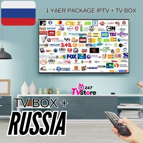 กล่อง Android TV พรีเมียม + ช่อง RUSSIA ทีวี, แพ็คเกจ IPTV 1 ปี สัญญาณดีไม่สะดุด, ใช้ได้กับทีวี ...