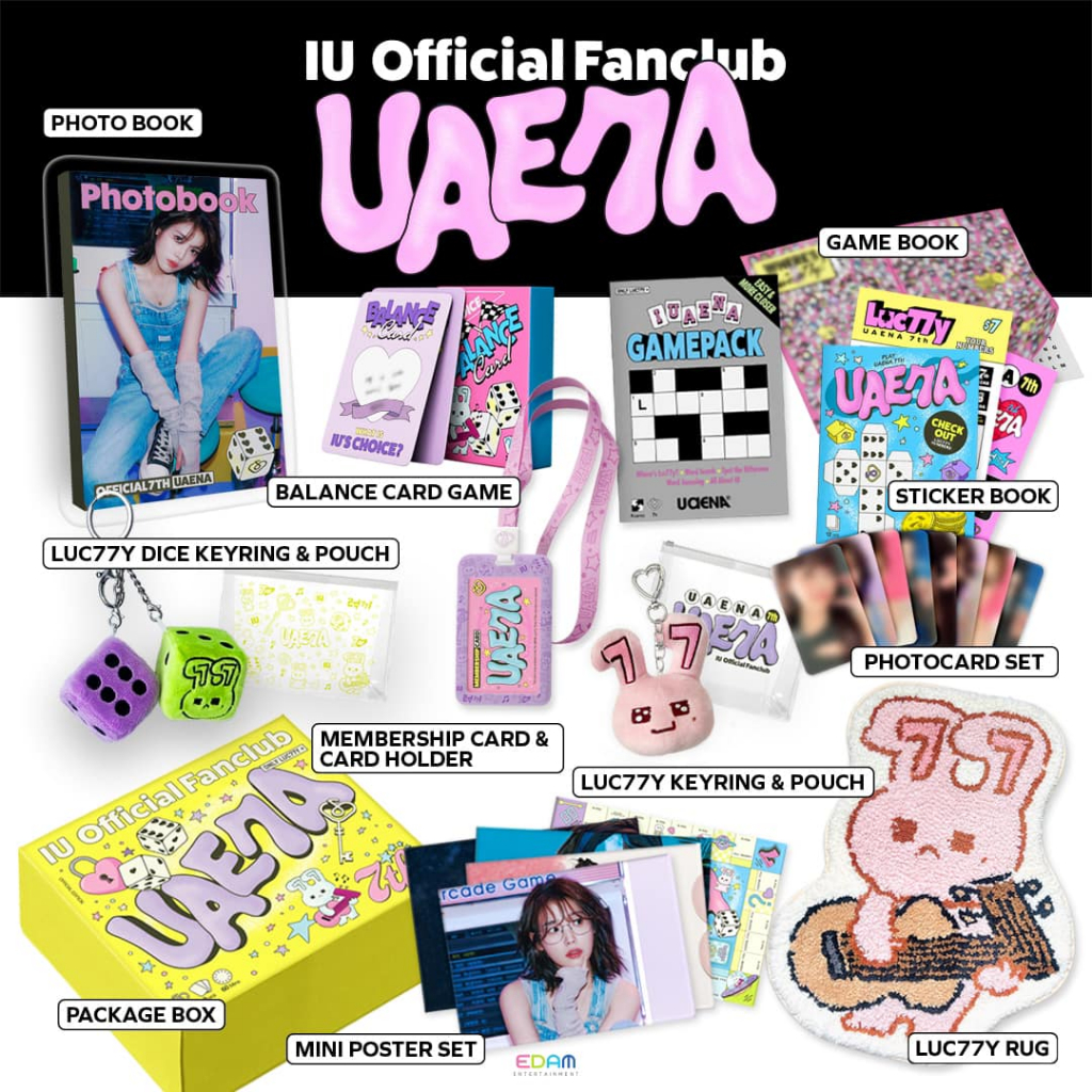(แบ่งขาย ส่งจากไทย) IU UAENA 7th OFFICIAL FANCLUB KIT | Shopee Thailand