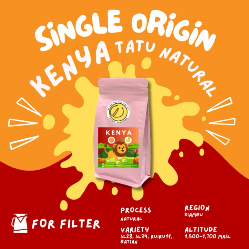 เมล็ดกาแฟ Single Origin Kenya Tatu Natural Process by Wimpy Roasters ขนาด 100g | Shopee Thailand