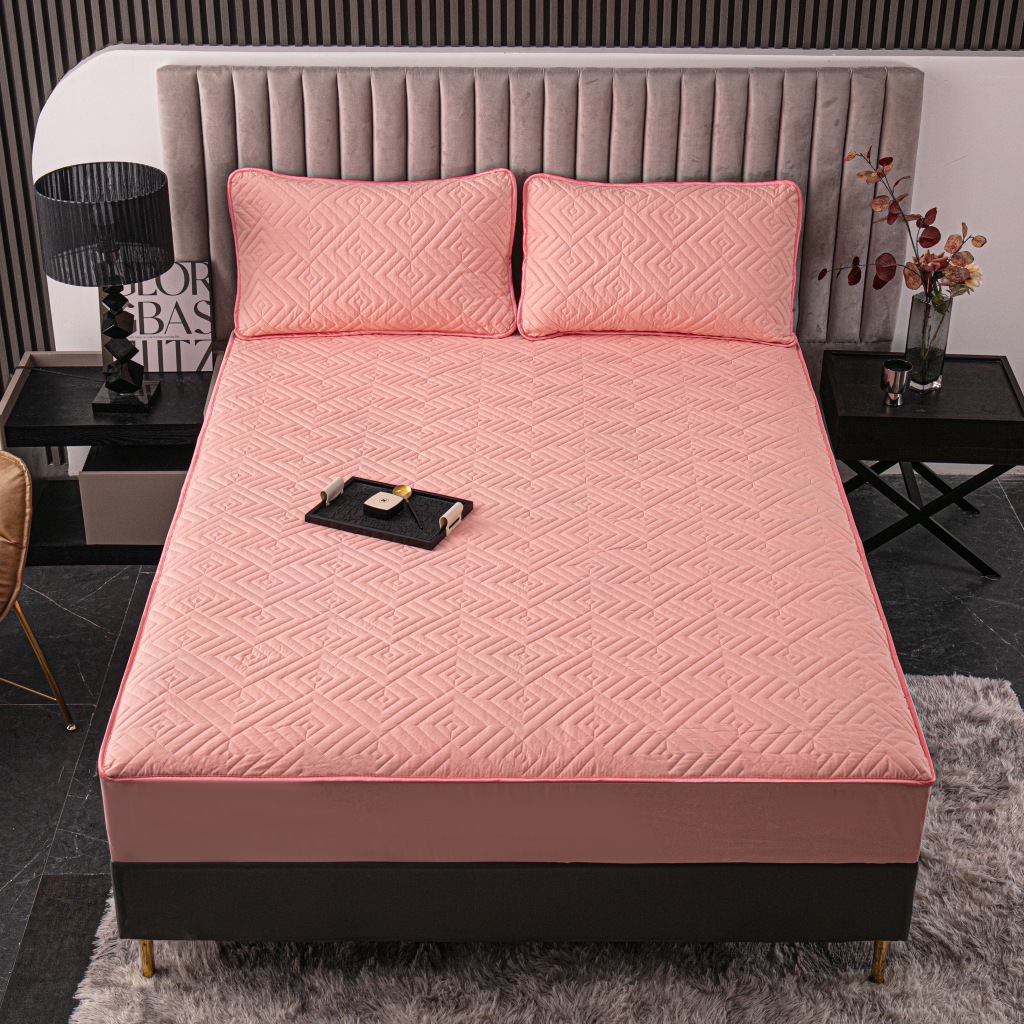 ผ้าปูที่นอนกันไรฝุ่นผ้าคอตตอน เสริมใยสังเคราะห์ หนานุ่ม ยางรัดมุม360 ...