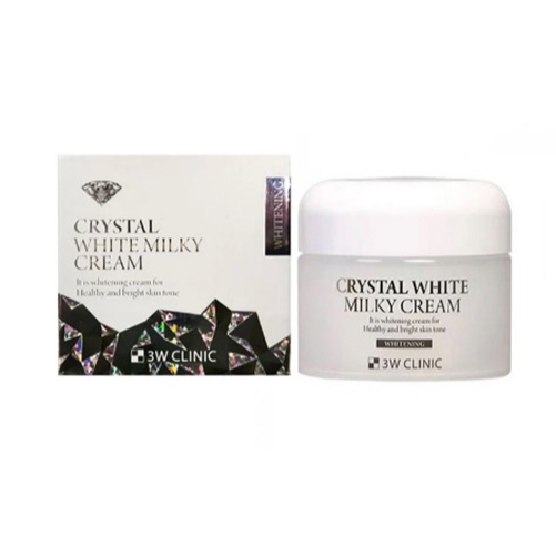 📌พร้อมส่ง ของแท้💯3W clinic crystal white milky cream 50g. ครีมหน้าน้ำนม หน้าขาว จุดด่างดำจางลง ...