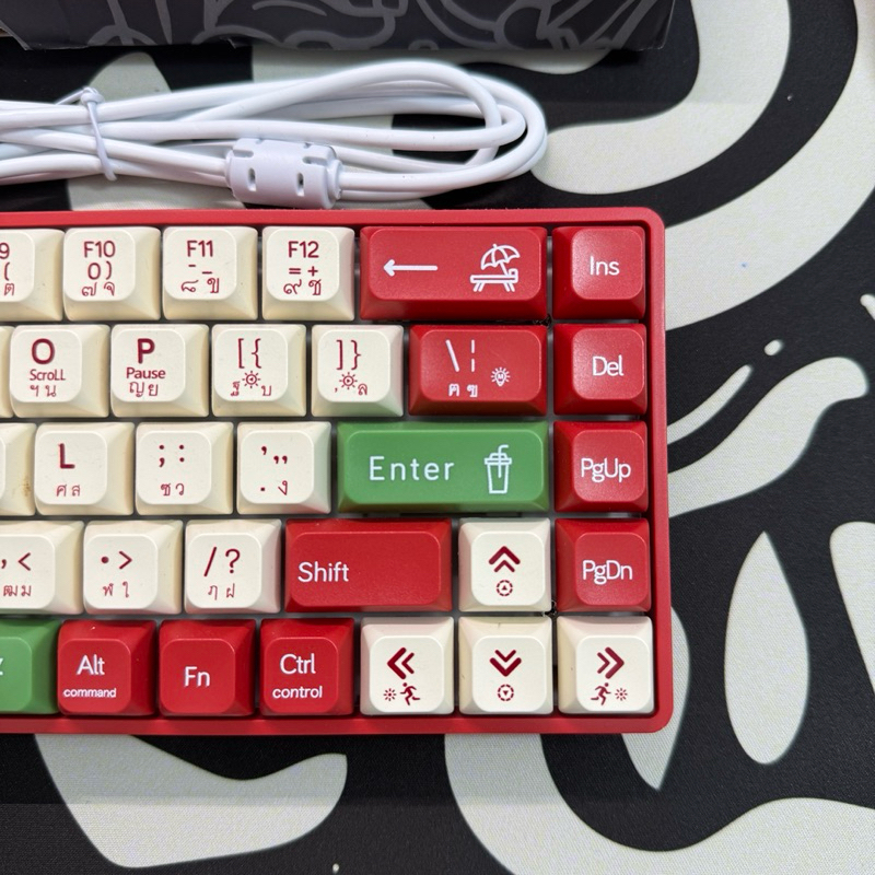 คีย์บอร์ดเกมมิ่ง Ajazz AK681 Summer Break Theme Mechanical Gaming ...