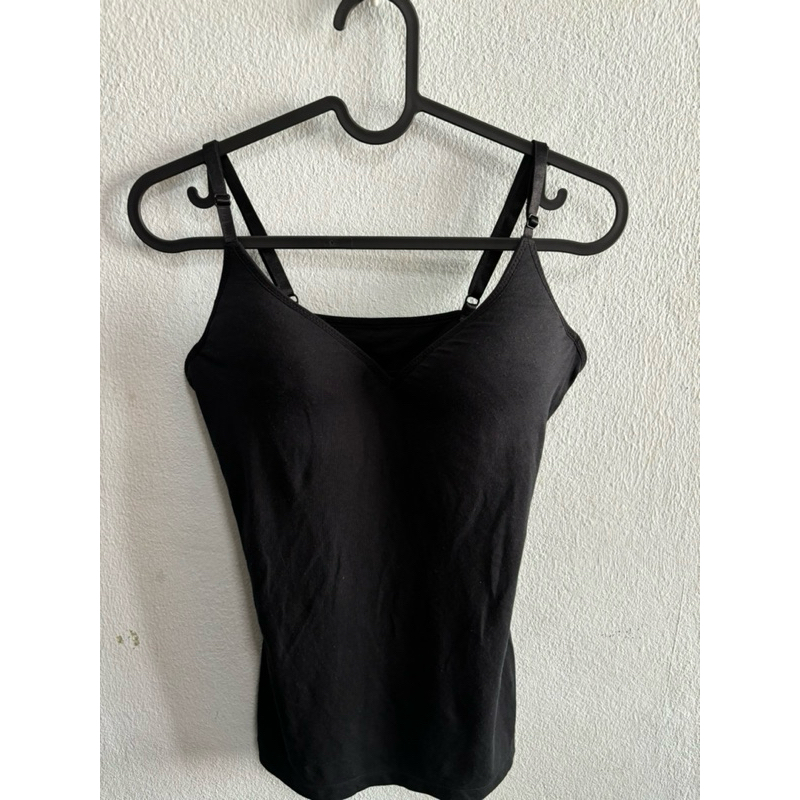 เสื้อ Top bra GU L สีดำ อก 86-92cm. ยาว 159-166cm. มือสองสภาพดี | Shopee Thailand