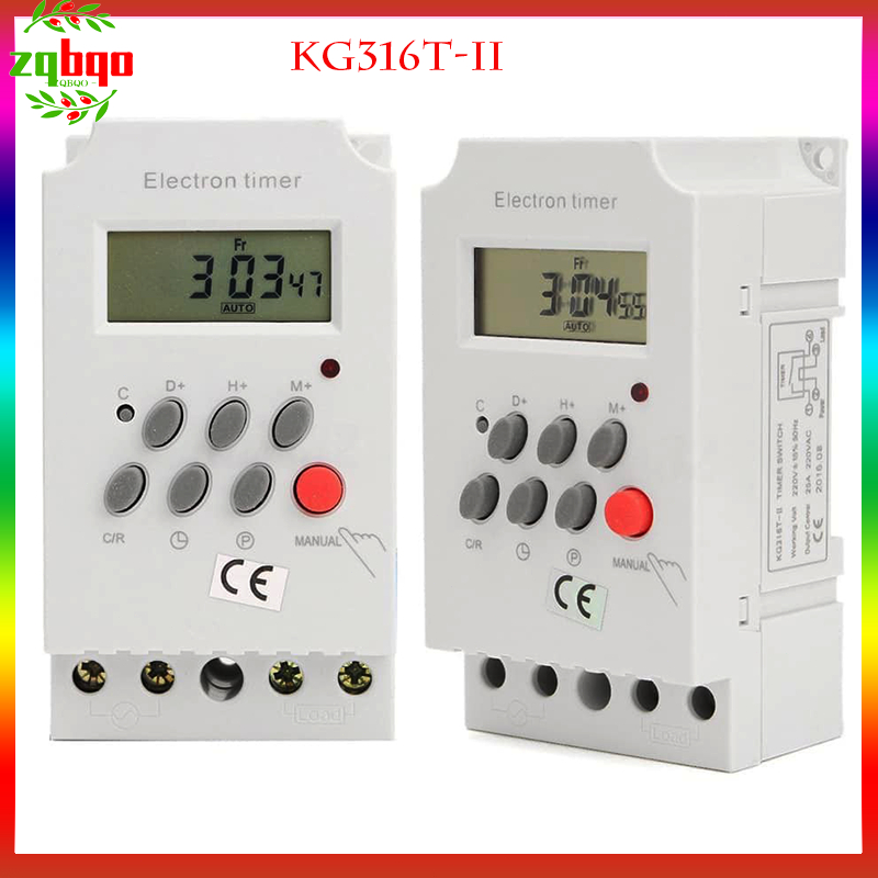 Digital Timer รุ่น KG316T-II DC 12V 220V กระแส 25A Timer Switch ดิจิตอลตั้งเวลา นาฬิกา เครื่อง ...