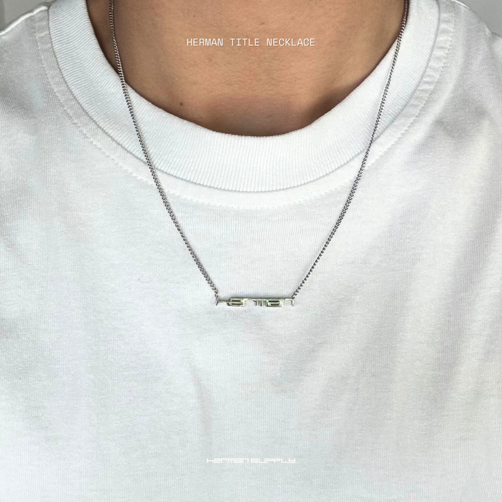 HERMAN SUPPLY - HERMAN TITLE Necklace สร้อยคอ สแตนเลส แนวมินิมอล ...