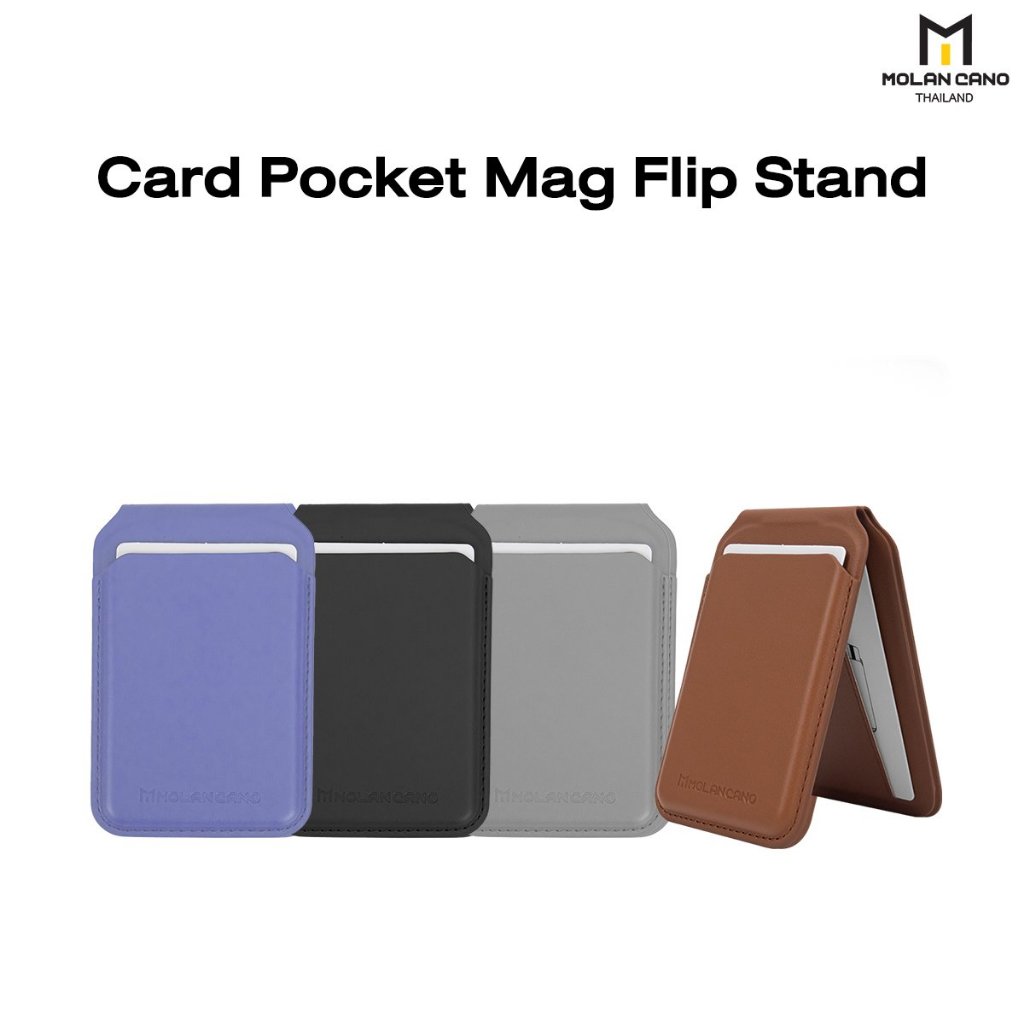 MOLAN CANO Card Pocket Mag Flip Stand ขาตั้ง Smartphone โทรศัพท์ พร้อม ...