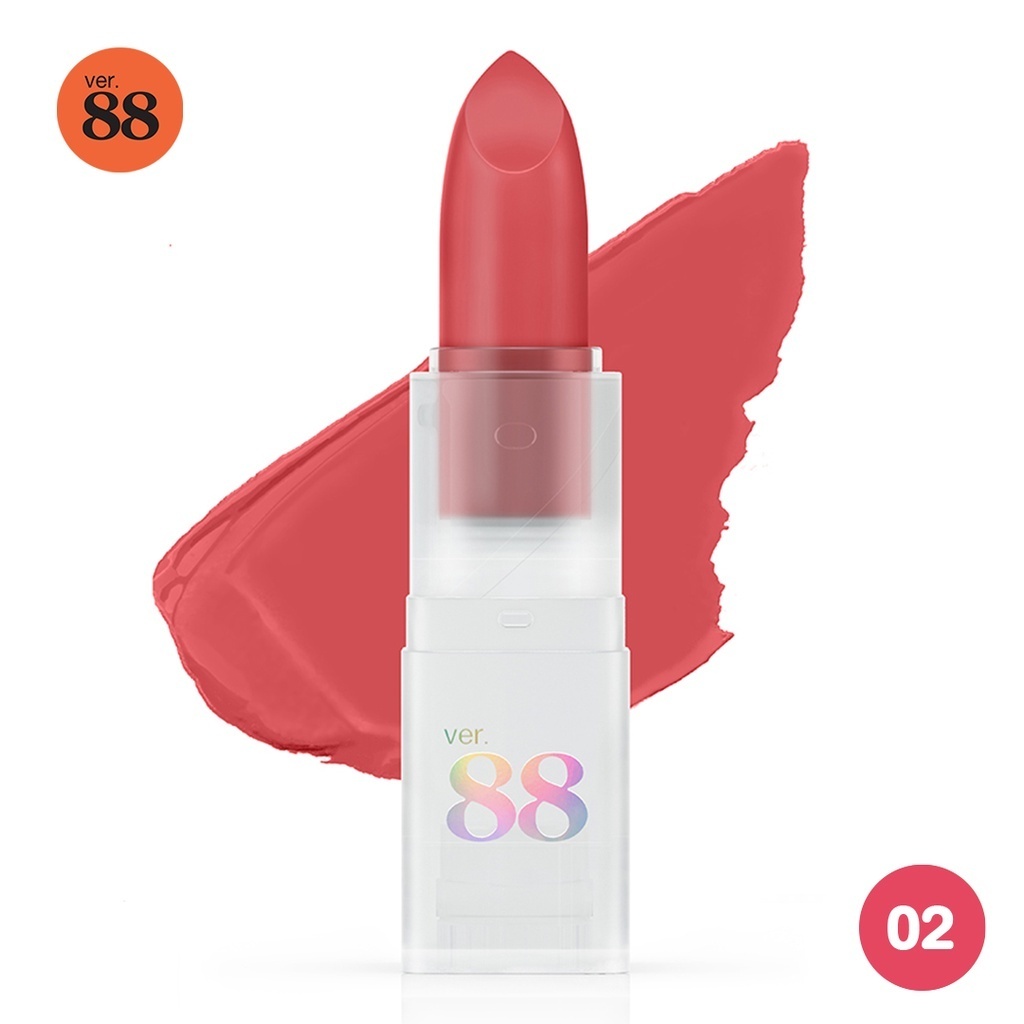 [NO.02 - สีชมพู ]Ver.88 LIVE NAO CLASSICA MATTE LIPSTICK - เวอร์.88 ...
