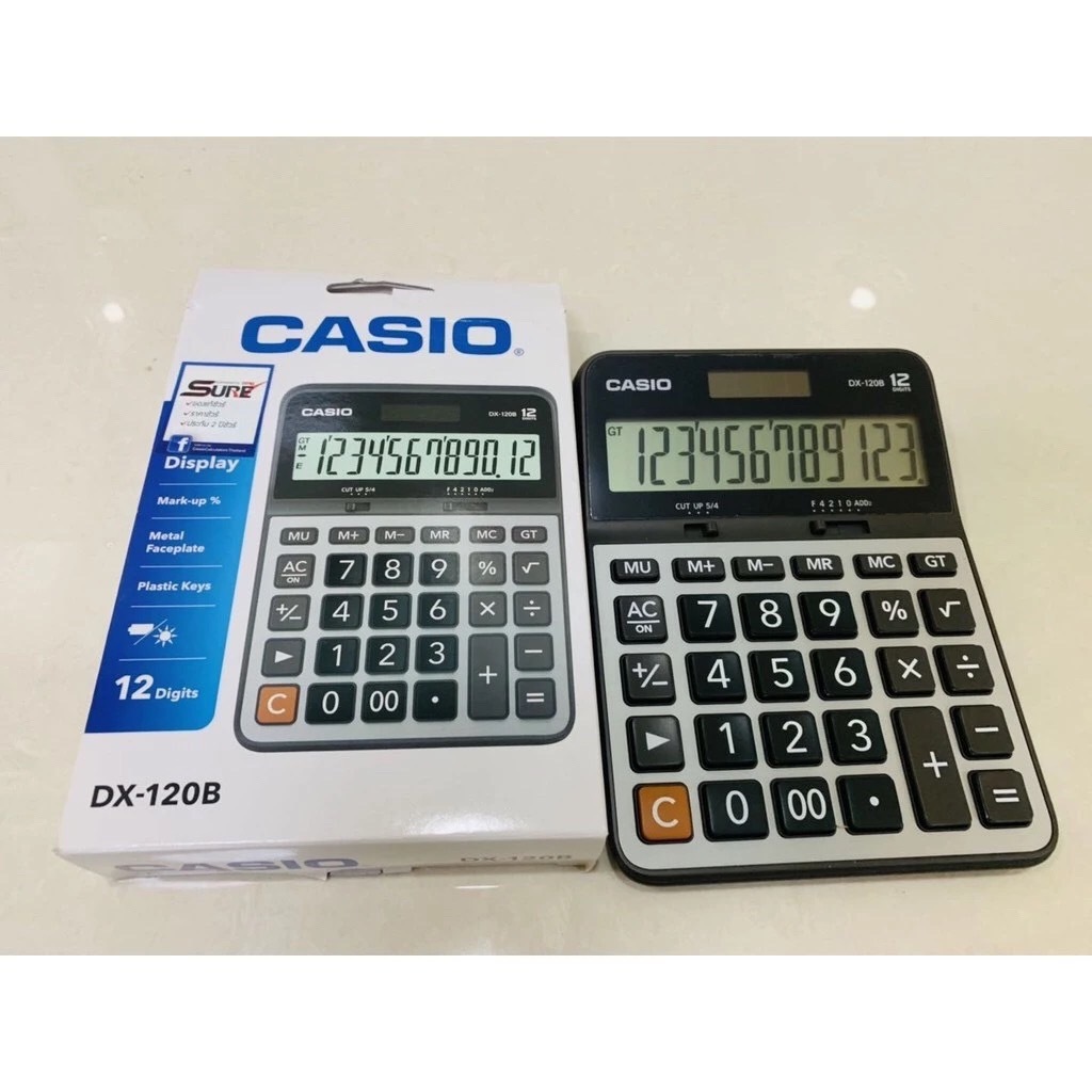 Casio DX-120B เครื่องคิดเลขตั้งโต๊ะ 12หลัก เครื่องคิดเลข ของแท้100% รับ ...