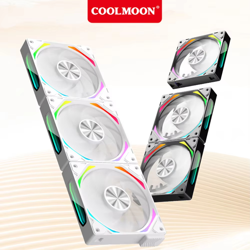 พัดลมเคส Coolmoon ORION Building Block Fan kit ARGB 3pin 5V+4Pin PWM ...
