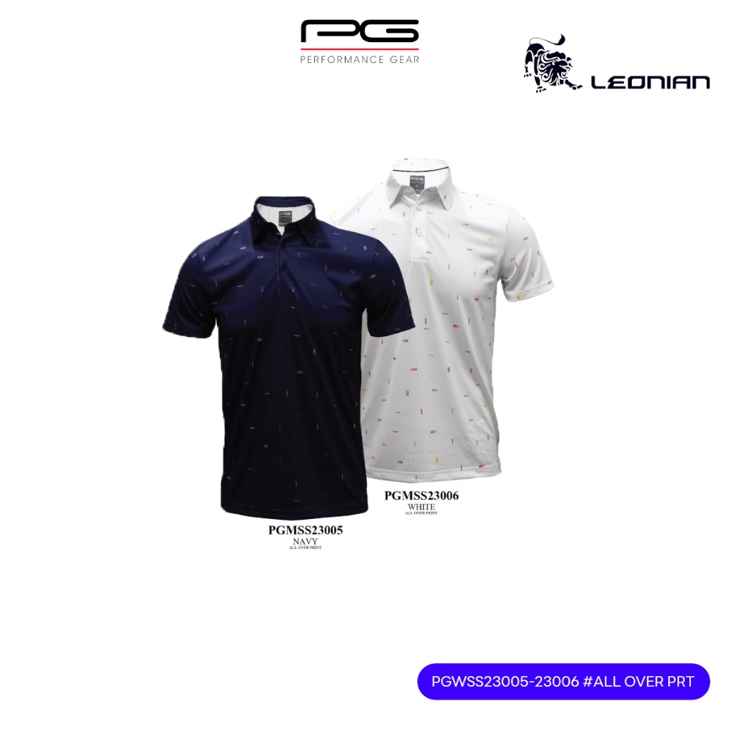เสื้อผ้ากอล์ฟ PG MEN # PGMSS23005-PGMSS23006 (NAVY/WHITE) | Shopee Thailand