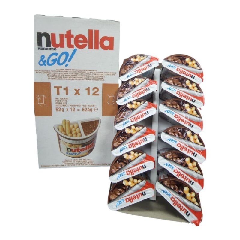 Nutella&go 52g X(ยกลัง มี 12 ชิ้น)นูเทลล่า โกบิสกิตแท่ง จิ้มช็อกโกแลตแท้ | Shopee Thailand
