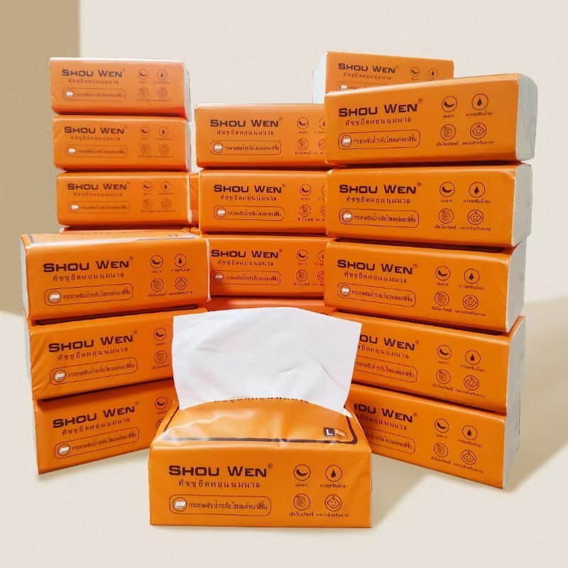 [ ลังละ20ห่อ ] กระดาษทิชชู่ shou wen เบาลม ทิชชู่ ห่อยาว หนา4 ชั้น 360 ...