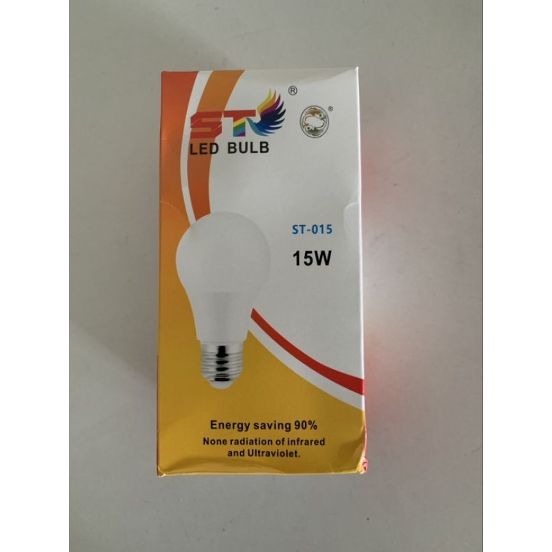 หลอดไฟ LED BULB 15W แสงขาว ขั้วเกลียว E27 ST | Shopee Thailand