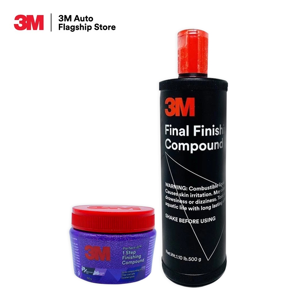 3M PERFECT-IT II 1 STEP น้ำยาขัดสี ลบรอยขนแมว ขนาด 100 กรัม + 3M น้ำยา ...