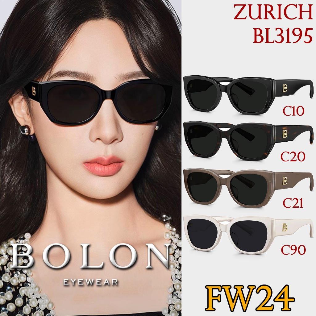 FW24 BOLON แว่นกันแดด รุ่น BL3195 C10 C20 C21 C90 เลนส์ Nylon [Acetate] แว่นของญาญ่า โบลอน กัน ...