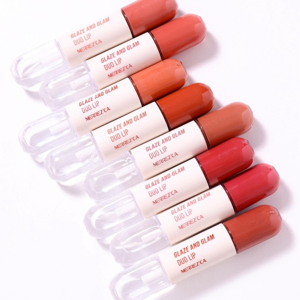 ลิปดูโอ้ Merrezca Glaze & Glam Duo Lip (มีให้เลือก 8 สี) | Shopee Thailand