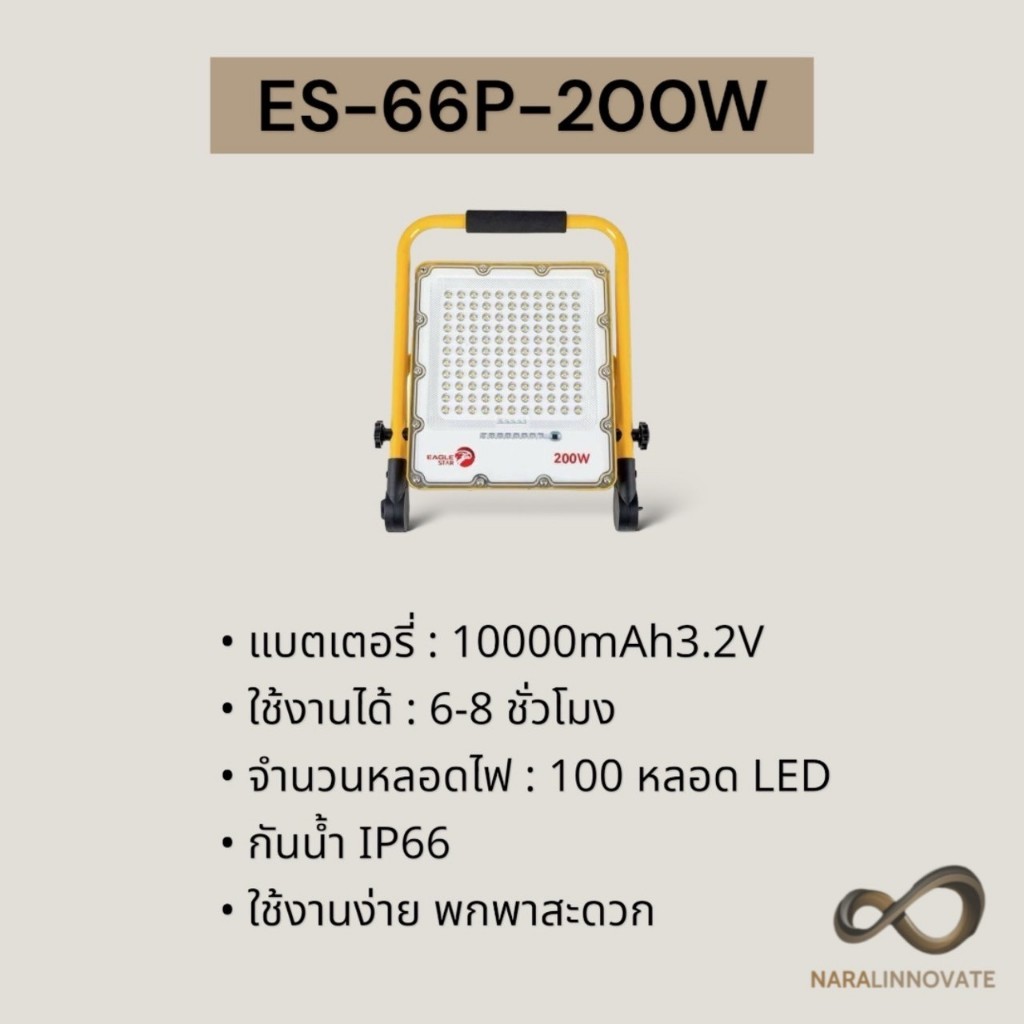 Eagle star ES-66P รุ่นพกพา กันน้ำ IP66 รับประกัน 2 ปี | Shopee Thailand
