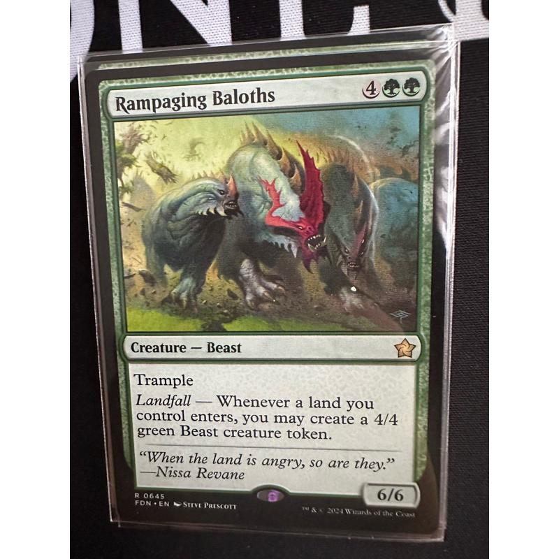 Rampaging Baloths การ์ด Magic The Gathering ของแท้ จากชุด Foundations ...