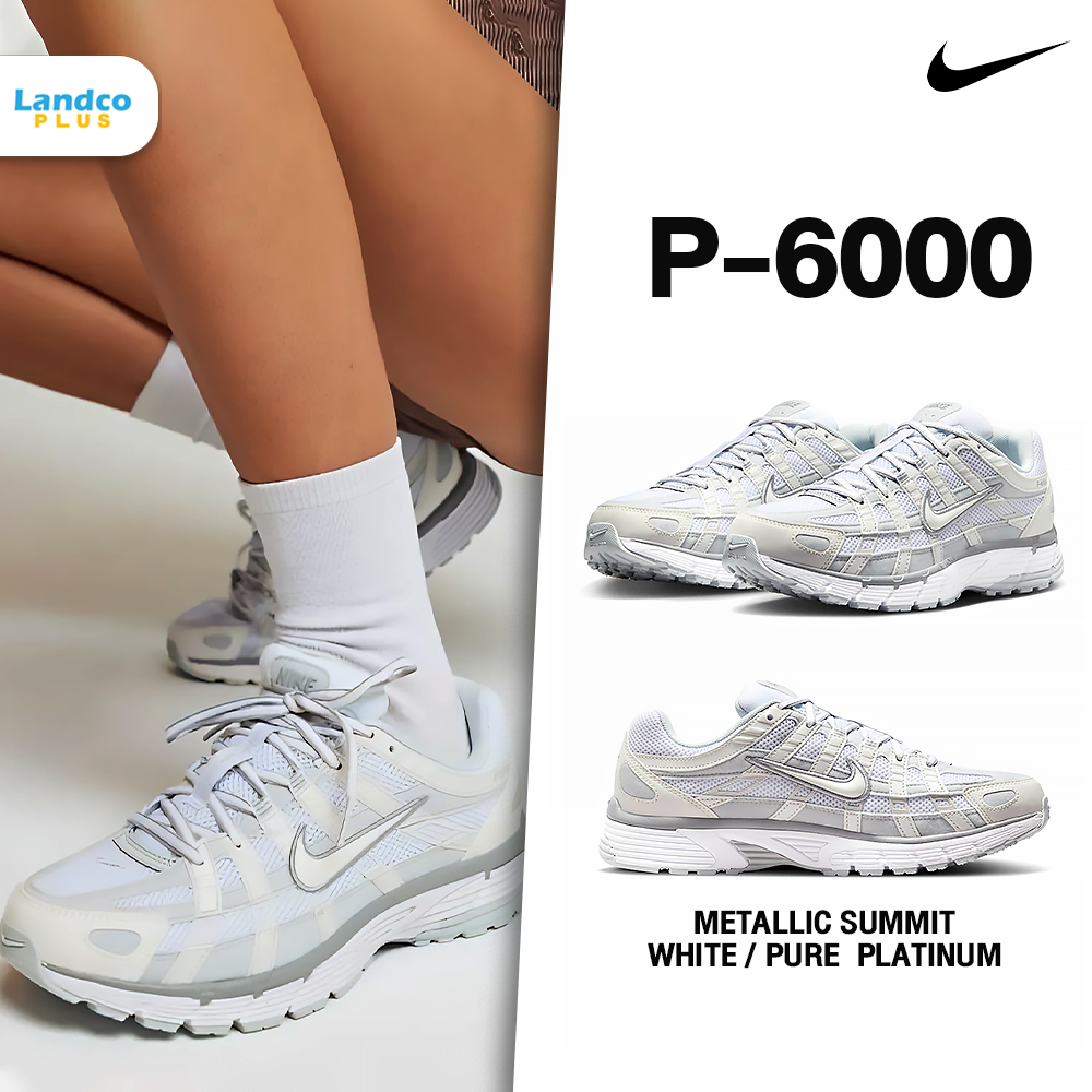 Nike ไนกี้ รองเท้าผ้าใบ รองเท้าลำลอง ND W MNS P-6000 FV6603-101 (4300 ...