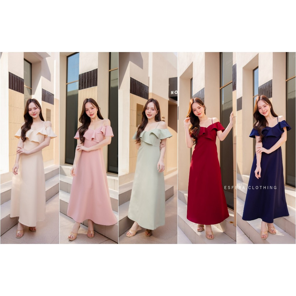 DR095-3 Longly Lora Lala Dress เดรสยาวออกงาน | Shopee Thailand
