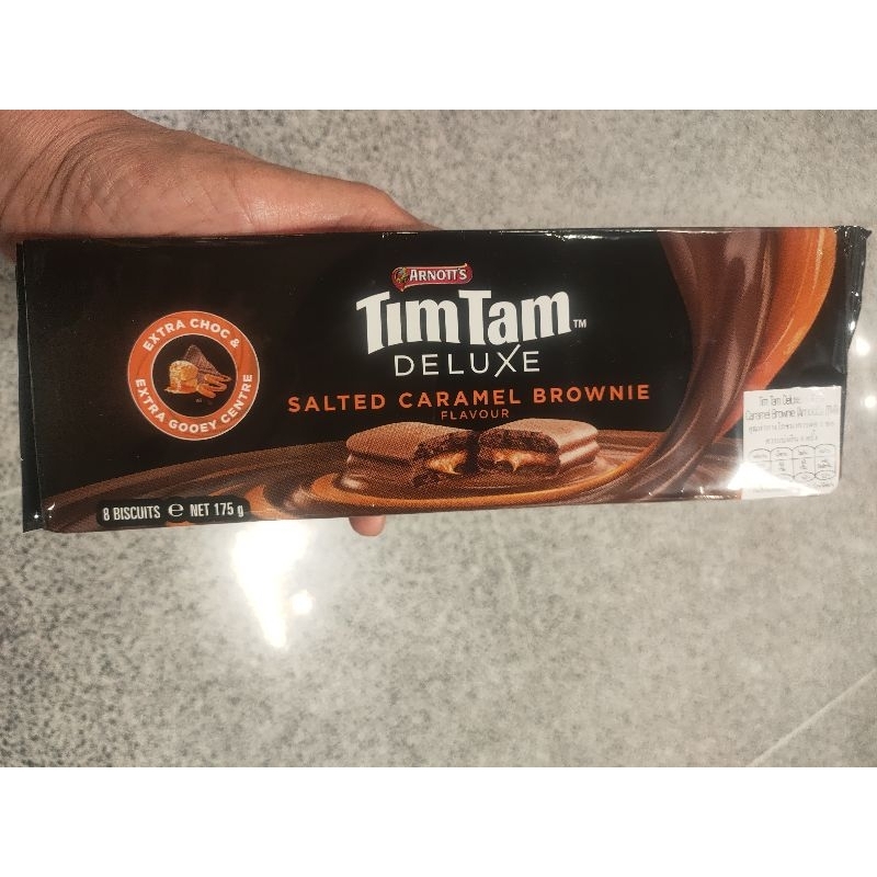 Arnott's Tim Tam Deluxe Salted Caramel Brownie 175g.บิสกิตเคลือบ ...