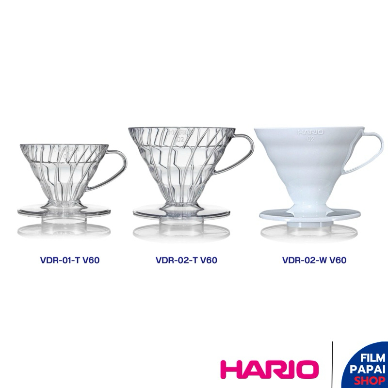 HARIO VDR-01/02-T V60 (ของแทั) Transparent Dripper 01/02 ดริปเปอร์ สีใส | Shopee Thailand