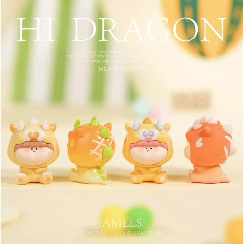 (สั่งซื้อผ่านไลฟ์ลด100.- | แบบสุ่ม) Amlls Hi Dragon Blind Box (1สุ่ม=5 ...