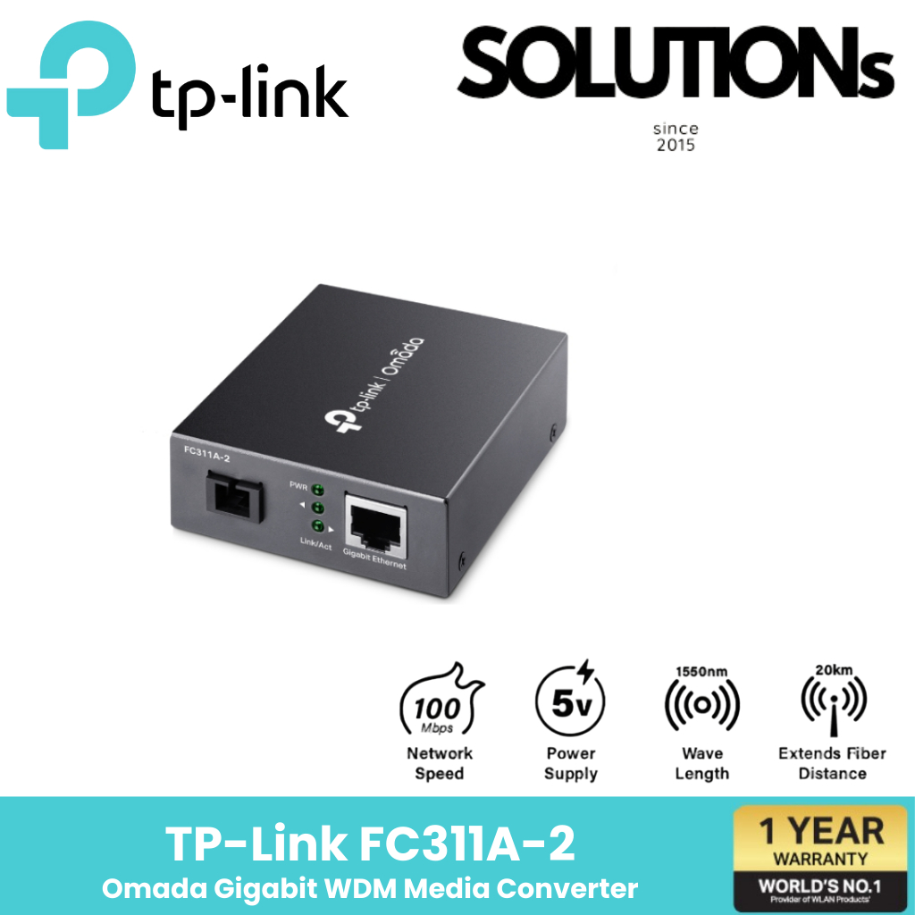 TP-Link FC311A-2 Omada Gigabit WDM Media Converter | Shopee Thailand