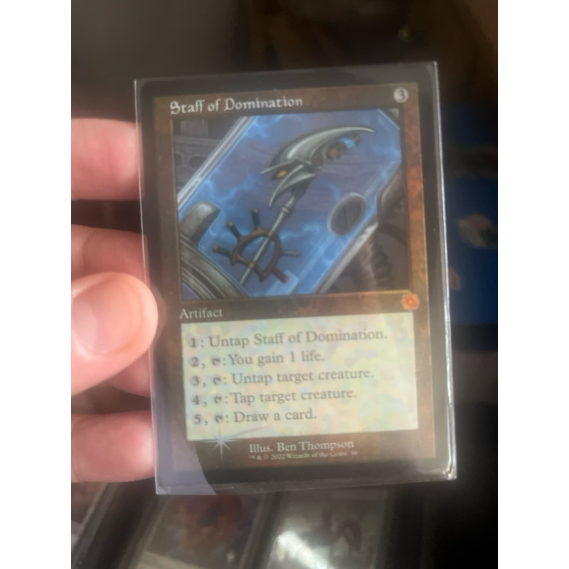 การ์ด MTG Staff of Domination Foil Artifact Magic the Gathering EDH รุ่น CMR BRO สภาพ Ex-Nm ...