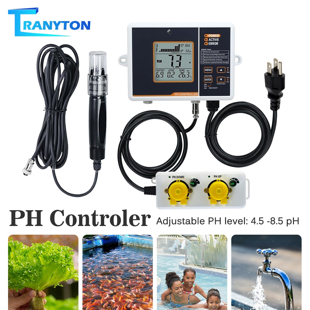 water pH Controller ปรับค่า-วัดค่า pH ฟังชั่นมอนิเตอร์และปรับ pH อัตโนมัติ วัดค่ากรด-ด่าง ph ...