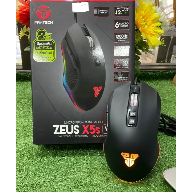 MOUSE FANTECH ZEUS X5S V2 GAMING Macro Mouse RGB เมาส์มาโคร ประกันศูนย์ ...