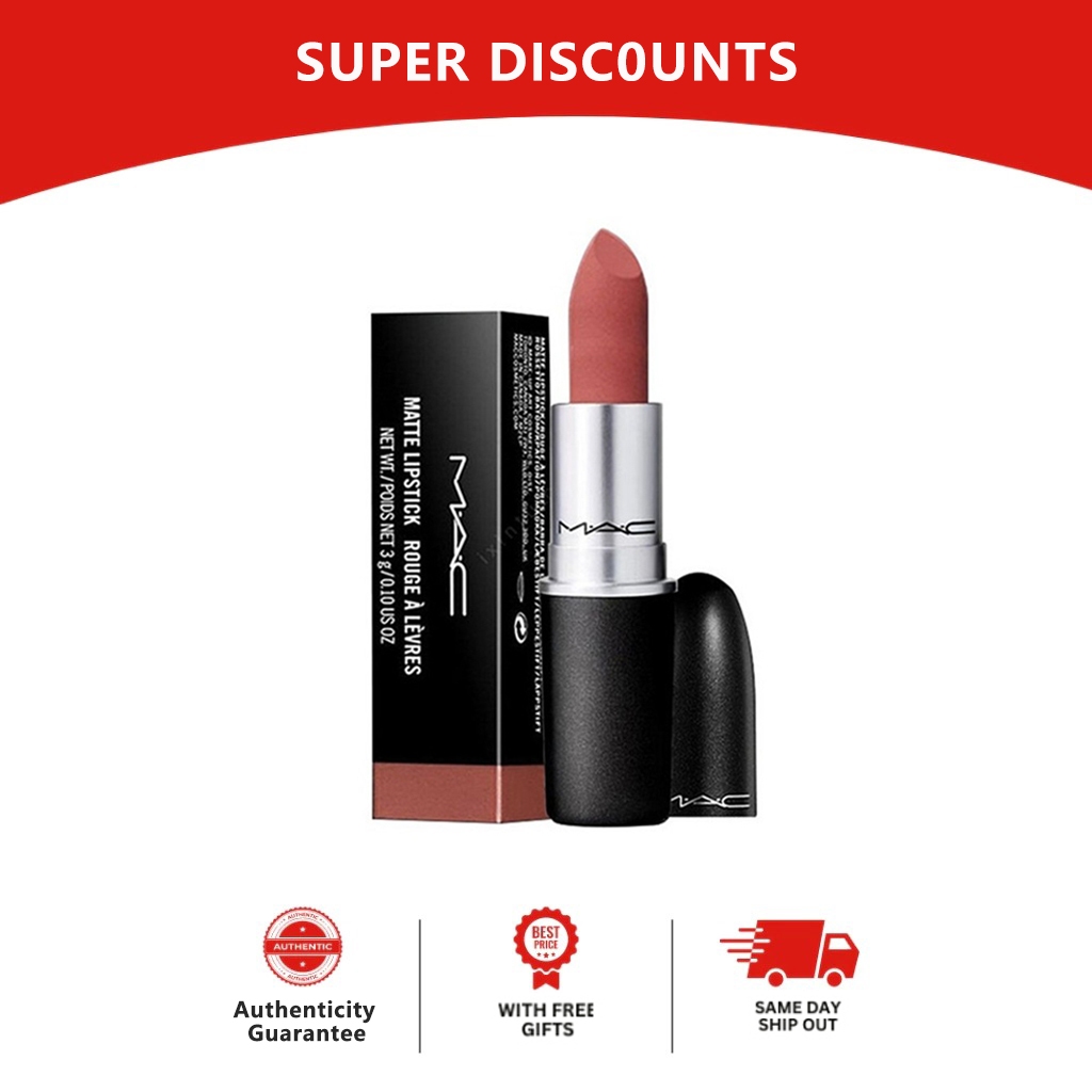 แมค ลิปสติก MAC Powder Kiss Lipstick #314 #316 #923 #921#922 ลิปmac เนื้อMatte 3g ลิป ลิปสติก ...