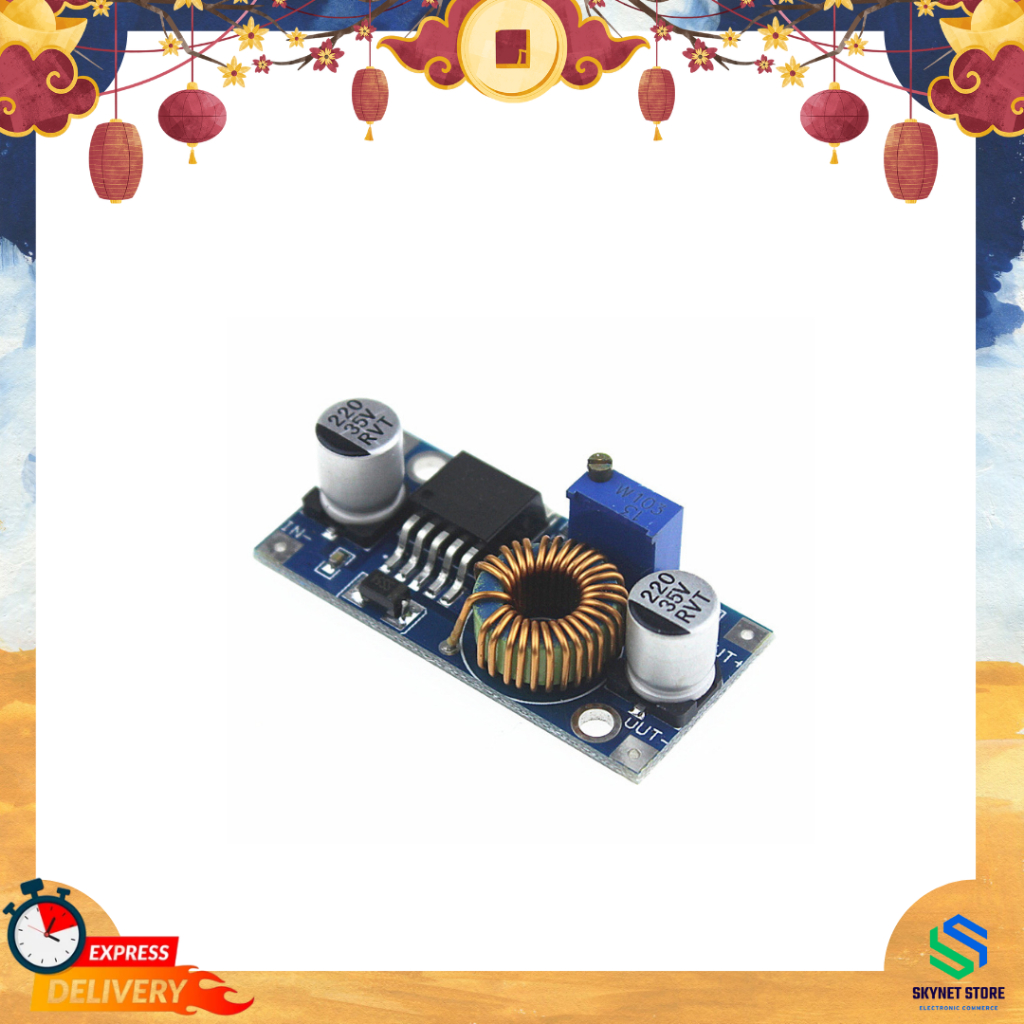 XL4005 DC-DC adjustable step-down power Supply module ,5A High current ...