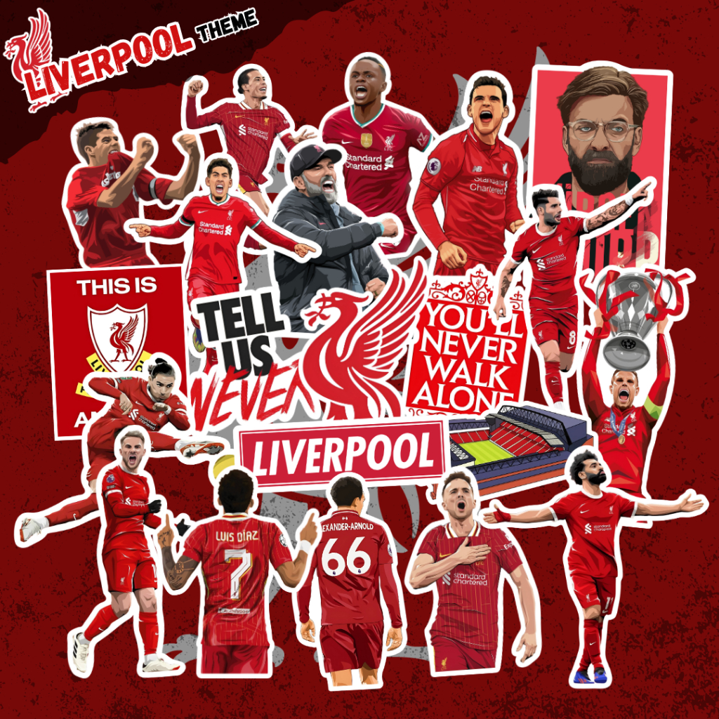 สติ๊กเกอร์ธีม Liverpool สติ๊กเกอร์ Liverpool สติ๊กเกอร์แปะ laptop ...