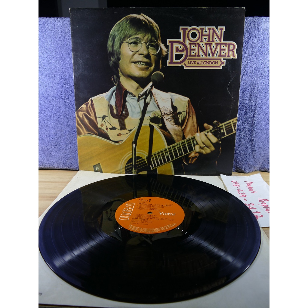 แผ่นเสียงเก่าสภาพดี John Denver UK 1976 Folk มีคลิปวีดีโอทดลองเล่นแผ่น ...